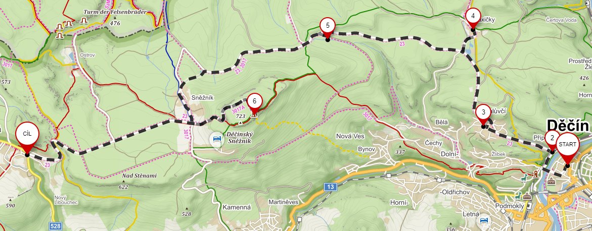 Z Děčína přes Maxičky do Tisé | Skály Tisá